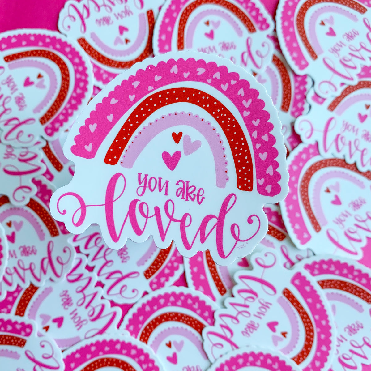 You are Loved Rainbow Sticker – The Redheaded Camel