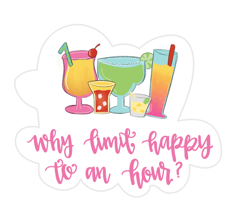 Happy Hour sticker – The Redheaded Camel