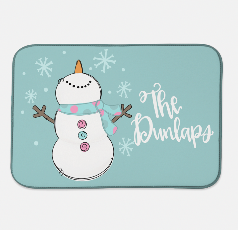 Snowman Dish Mat – The Redheaded Camel