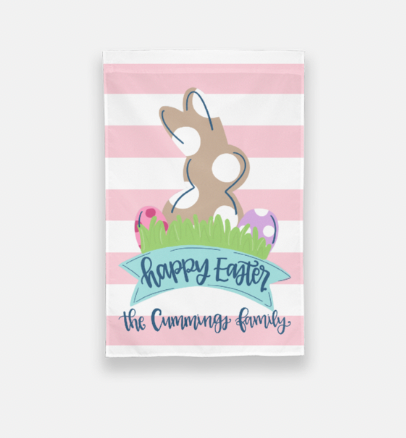 Happy Easter Personalized Garden Flag – The Redheaded Camel